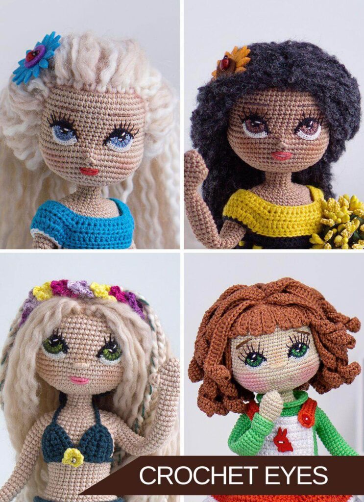Realistic Crochet Doll Eyes – Easy 5-Page PDF Pattern